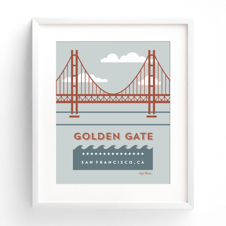 Poster // Portland Bridges - April Black